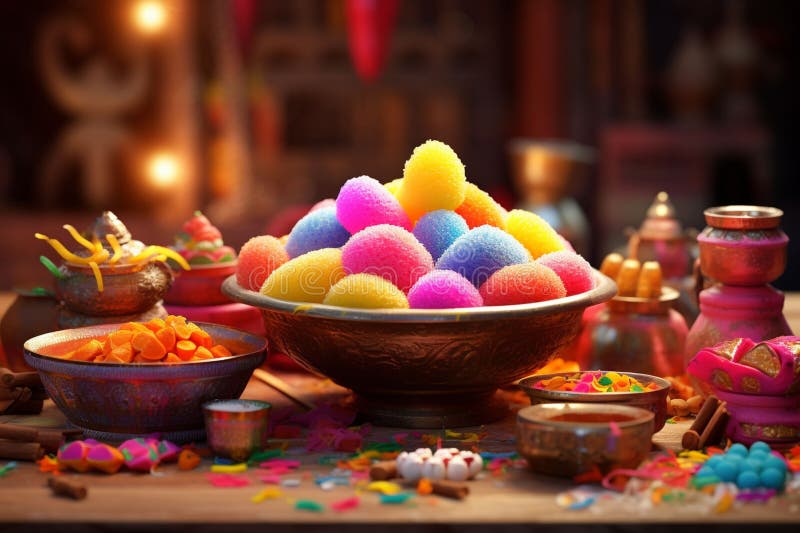 Convey the Tradition of Exchanging Sweets and Stock Illustration ...