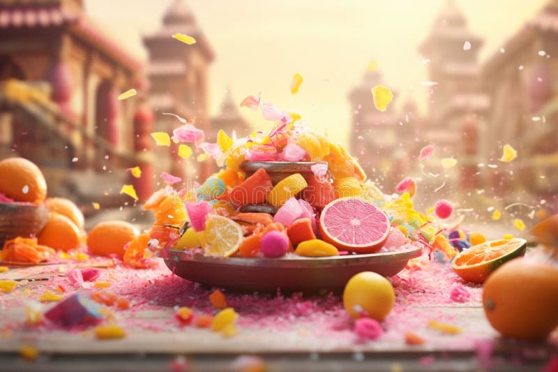 Convey the Tradition of Exchanging Sweets and Stock Illustration ...