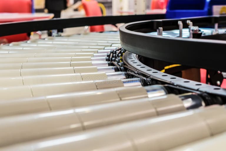 Conveyer Roller Sorting System Stock Image - Image of industrial ...