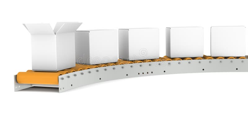 Conveyor Belt, Front View stock illustration. Illustration of ...