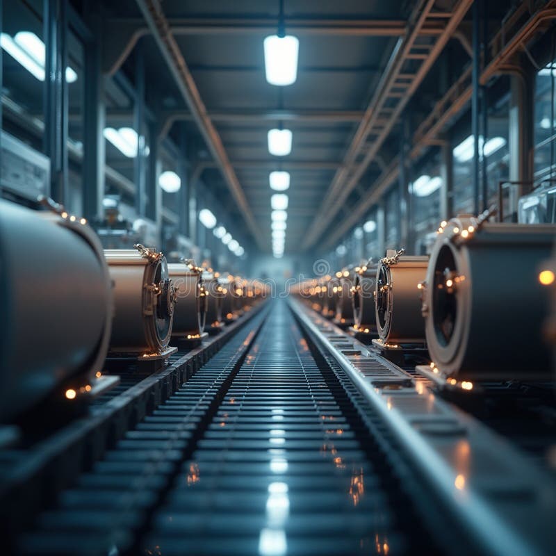 Conveyor or Conveyor Belt in Factory or Enterprise Warehouse Stock ...