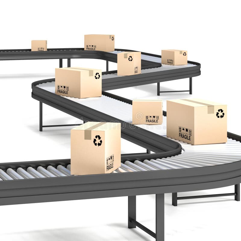 Conveyor belt line stock illustration. Illustration of roller - 80682455