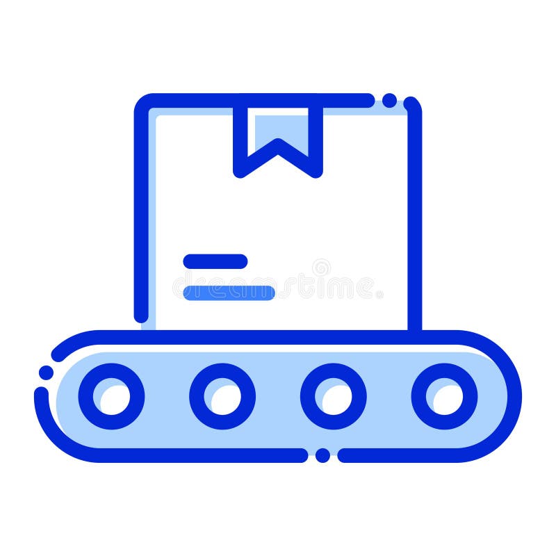 Conveyor Belt, Logistics, Package, Box Fully Editable Vector Icon Stock ...