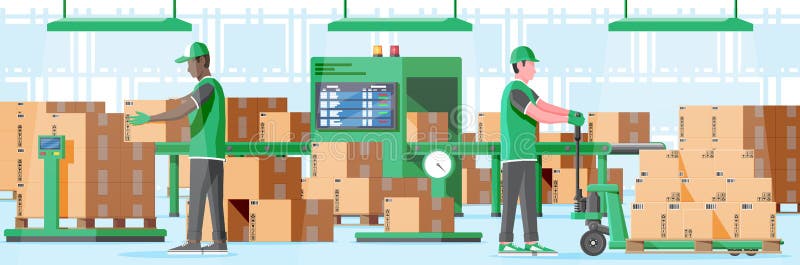 Conveyor Belt Machine Factory Cartoon Stock Illustrations – 978 ...