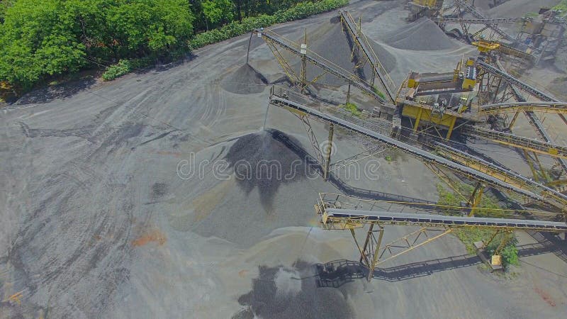 Conveyor Belt Mine Line Rock Transport Stock Image - Image of conveyor ...
