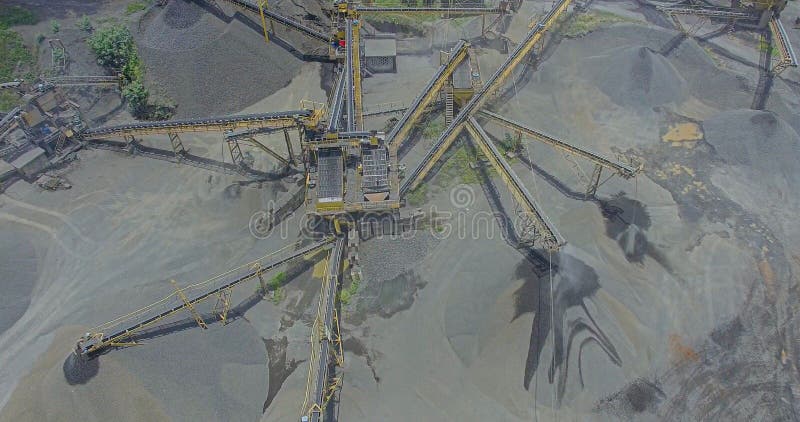 Conveyor Belt Mine Line Rock Transport Stock Photo - Image of mining ...