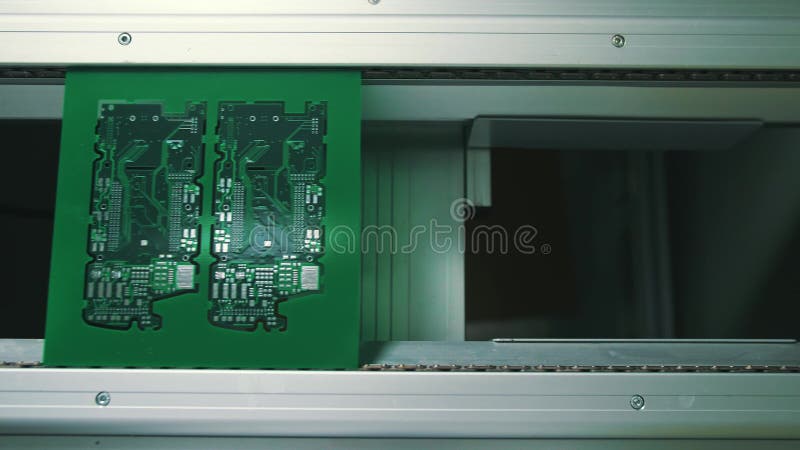 Conveyor Belt on Robotic Chip Manufacturing. Stock Footage - Video of ...