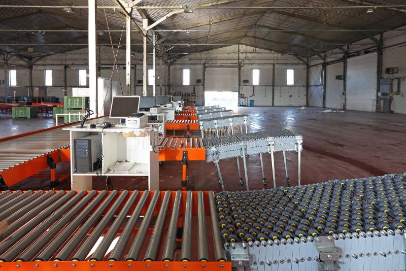 Conveyor Belt stock photo. Image of systems, post, lineshaft - 118374524