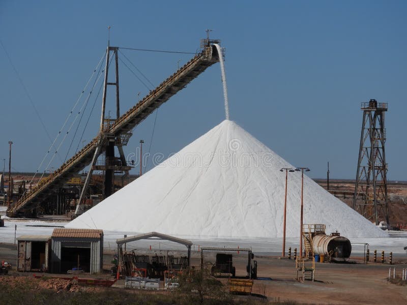 .conveyor Belt Stock Piling Salt Stock Image - Image of ready, loading ...