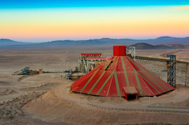 Conveyor Belt and Stockpile Editorial Photography - Image of rock ...
