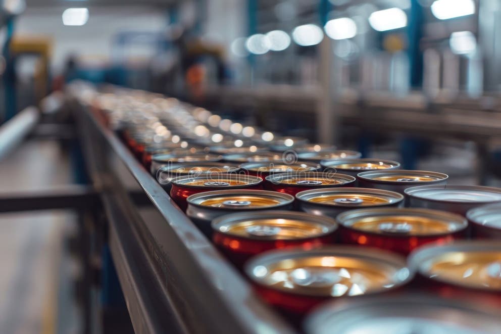 Conveyor Belt Transporting Cases of Beer Stock Photo - Image of brewery ...
