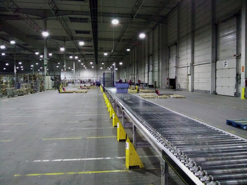Photo of Conveyor Belt in the Warehouse Stock Photo - Image of convey ...
