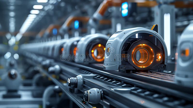 Conveyor Belts and Inspection Robots Scan Passing Components with Laser ...