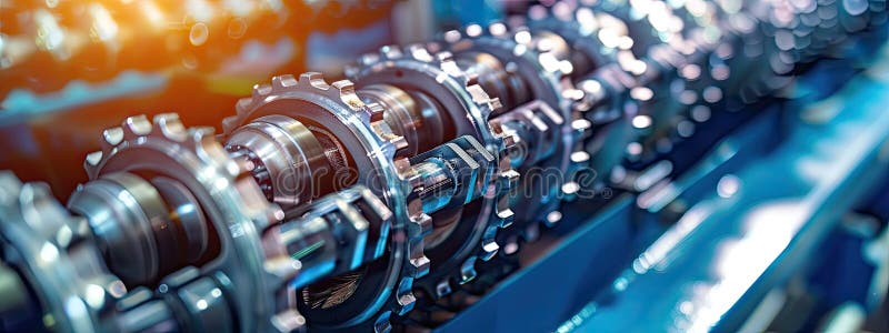 Conveyor with Car Spare Parts. Selective Focus Stock Image - Image of ...