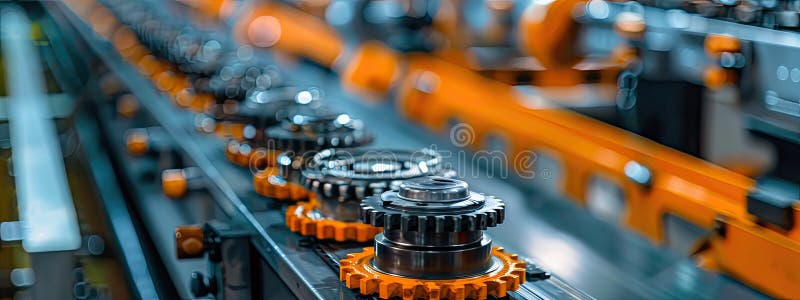 Conveyor with Car Spare Parts. Selective Focus Stock Photo - Image of ...