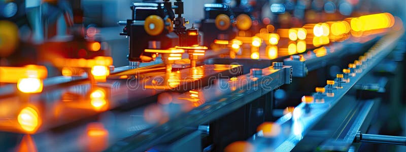 Conveyor with Car Spare Parts. Selective Focus Stock Image - Image of ...