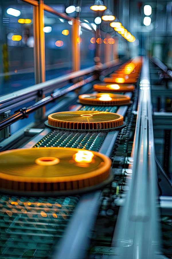Conveyor with Car Spare Parts. Selective Focus Stock Illustration ...