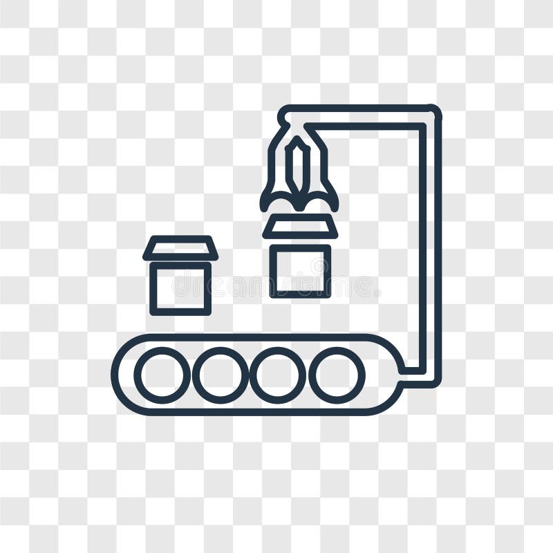 Conveyer Linear Icon Concept. Conveyer Line Vector Sign, Symbol ...