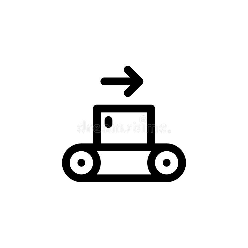 Conveyor, Shipping Icon stock vector. Illustration of machine - 200582459