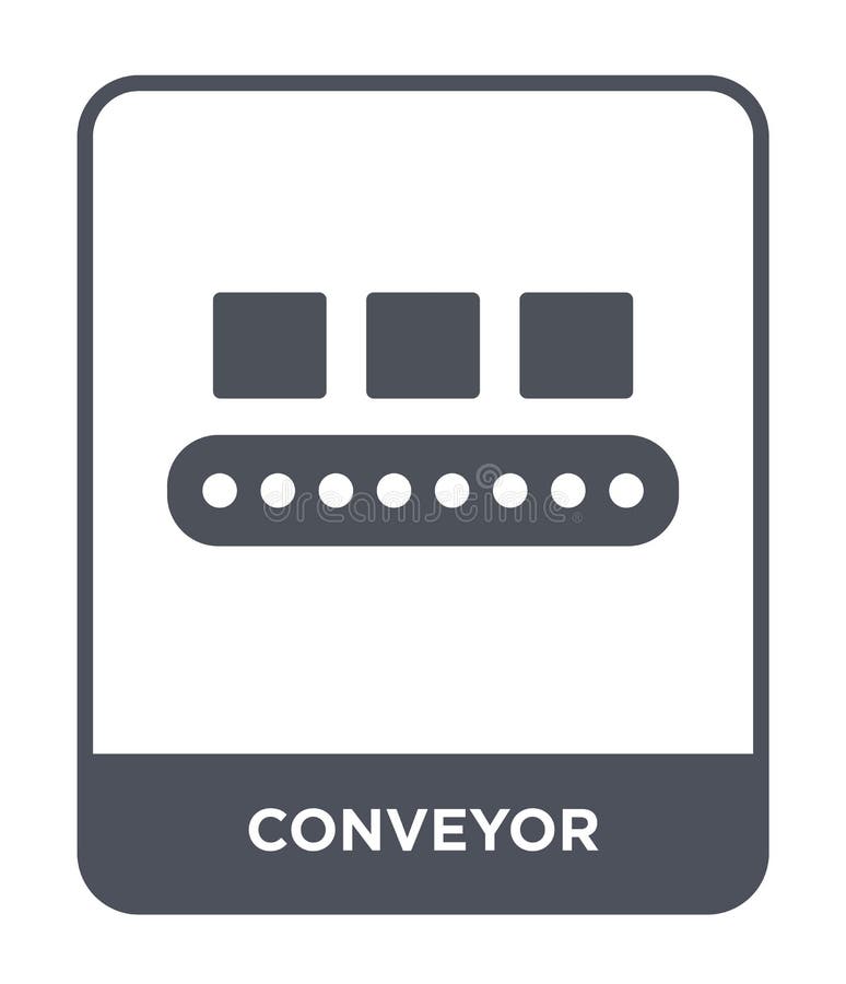 Conveyor Icon Vector Isolated on White Background, Conveyor Sign ...