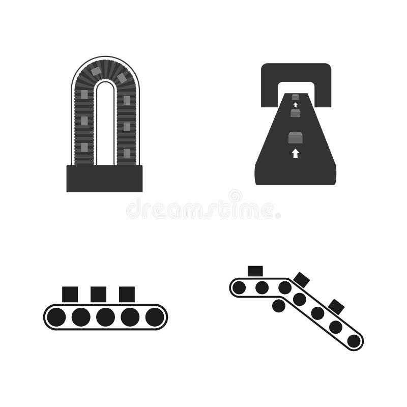 Conveyor icon vector stock illustration. Illustration of journey ...