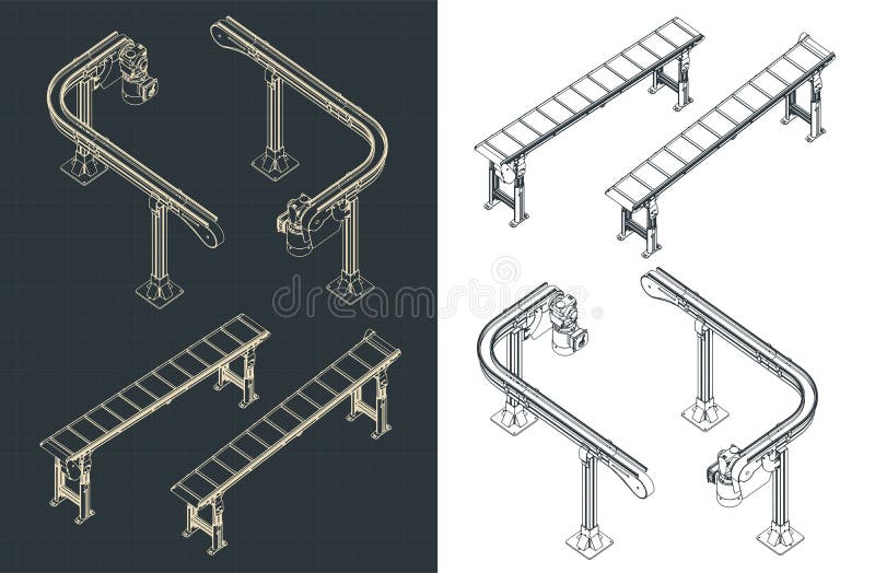 Conveyor Lines Illustrations Stock Vector - Illustration of cargo ...