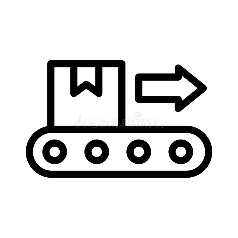 Conveyor Line Icon Illustration Vector Graphic Stock Vector ...