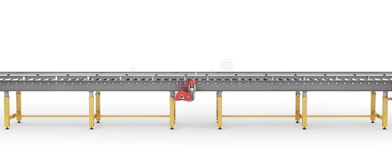 Conveyor Belt Side View. Realistic Illustration Stock Illustration ...