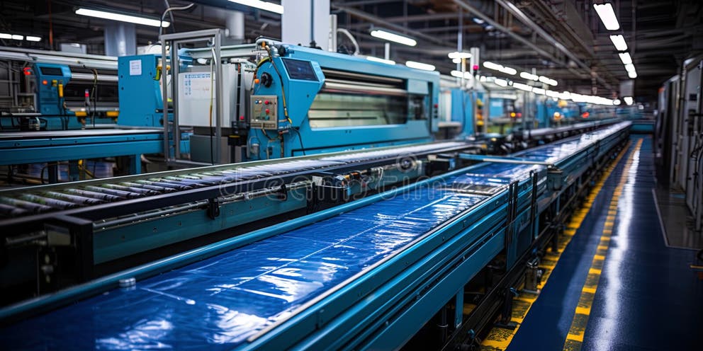 The Conveyor Lines that Disappear in the Future Create a Feeling of an ...