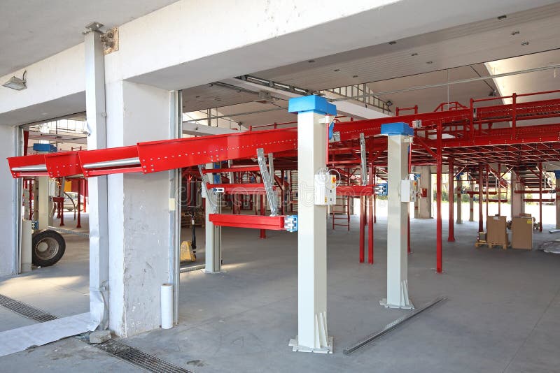 Conveyor Loading Ramp stock image. Image of storage - 109835355