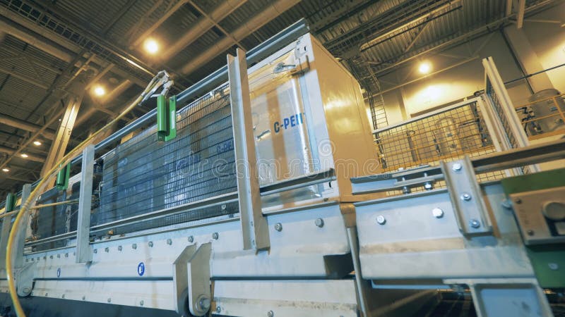 Conveyor Machine Located in the Industrial Unit. Waste, Plastic Trash ...