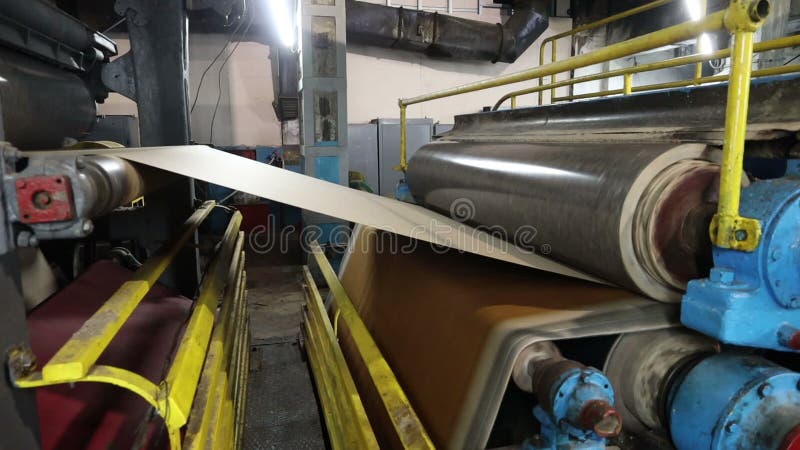 Conveyor of a Paper Machine in the Workshop of a Paper Mill Stock Video ...
