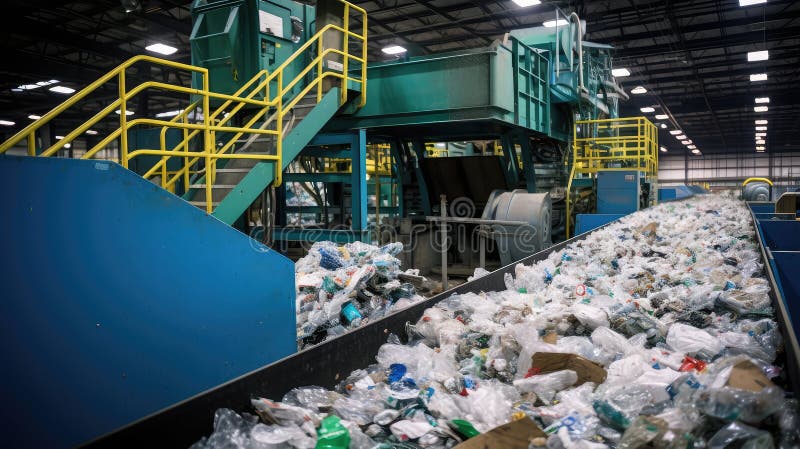 Conveyor Plastic Bottle Recycle Stock Illustration - Illustration of ...