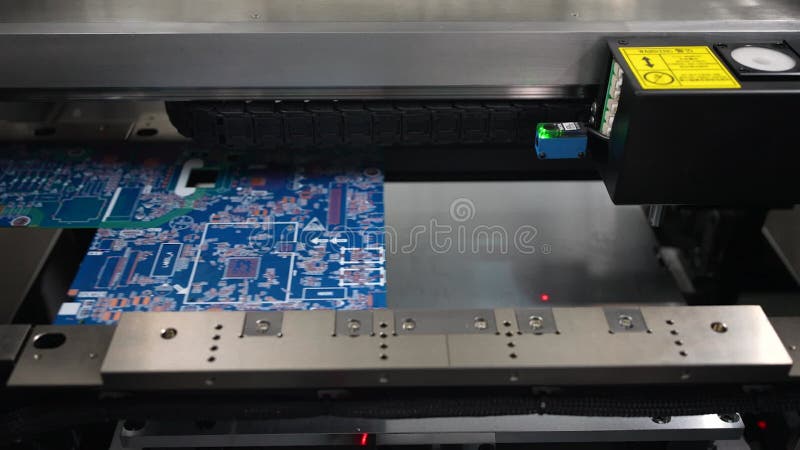 Conveyor for the Production of Motherboards at the Factory Stock Video ...