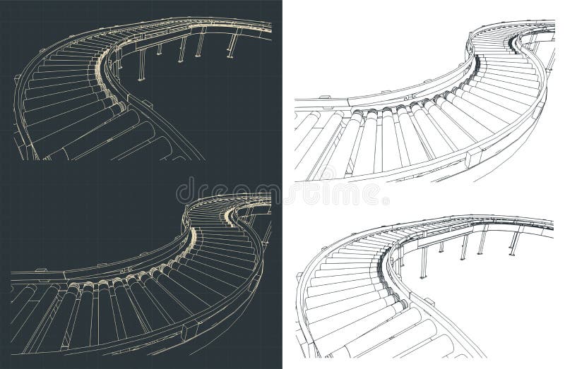 Conveyor Roller Line Drawings Stock Vector - Illustration of delivery ...