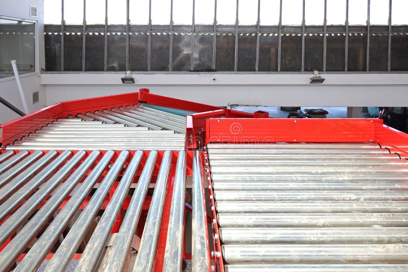 Conveyor Rollers stock photo. Image of belt, rollers - 109835588