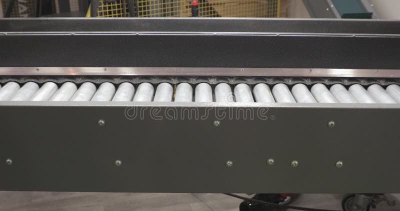 Conveyor Rollers Empty stock footage. Video of metal - 177550242
