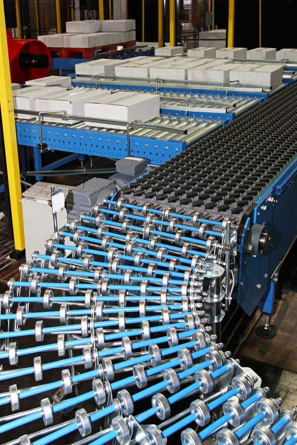 Conveyor rollers line stock image. Image of transport - 26335895