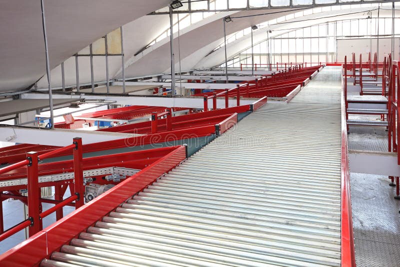 Conveyor Logistics Distribution Stock Photo - Image of belt, warehouse ...