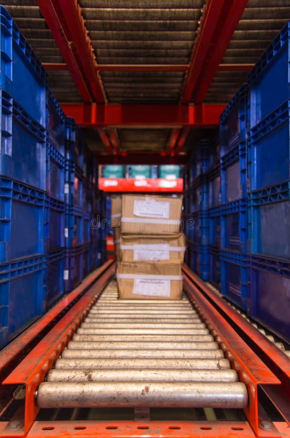 Conveyor Rollers Transport System Stock Photo - Image of contemporary ...