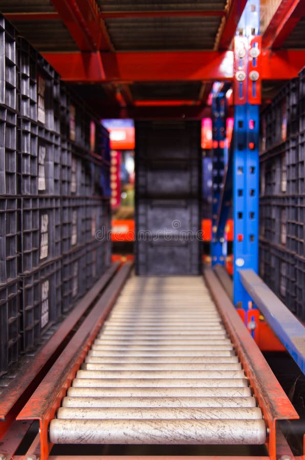 Conveyor Rollers Transport System Stock Photo - Image of conveyer ...