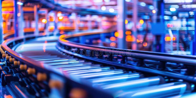 A Conveyor System in a Factory, Stock Image - Image of industrial ...