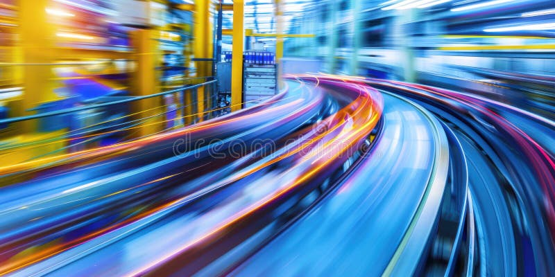 A Conveyor System in a Factory, Stock Photo - Image of manufacturing ...