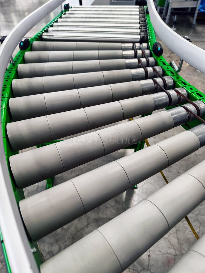 Conveyor System in a Modern Manufacturing Facility Operating Under ...