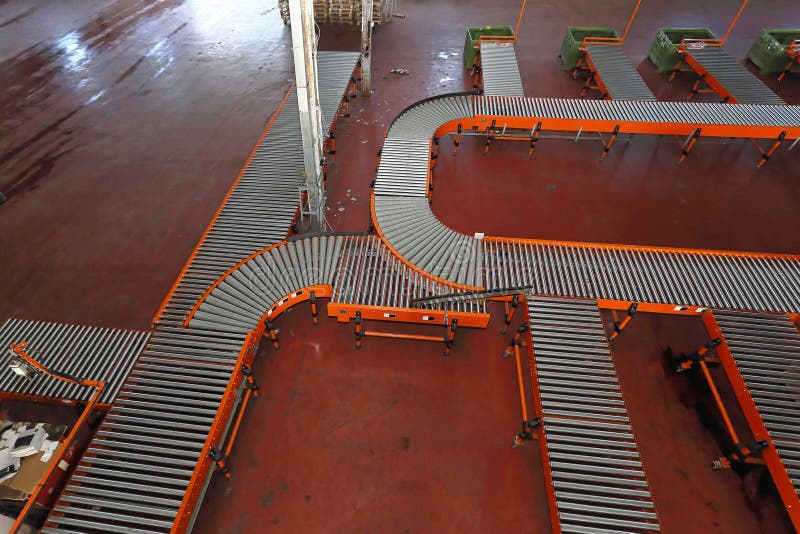 Conveyer transport ramp stock image. Image of interior - 11136061