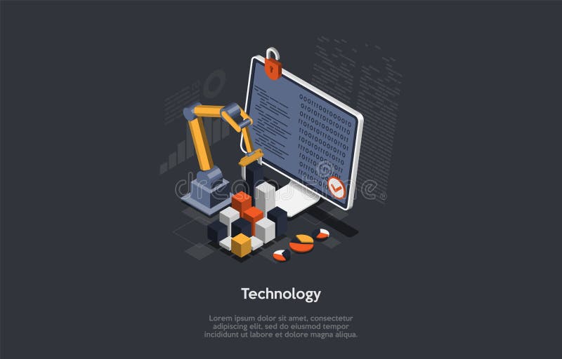 Conveyor Technology, Lifting and Material Handling Concept. the Screen ...