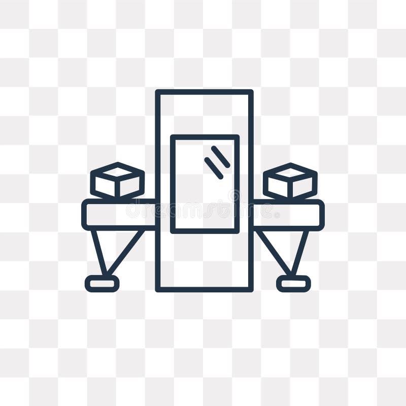 Conveyor Vector Icon Isolated on Transparent Background, Conveyor ...