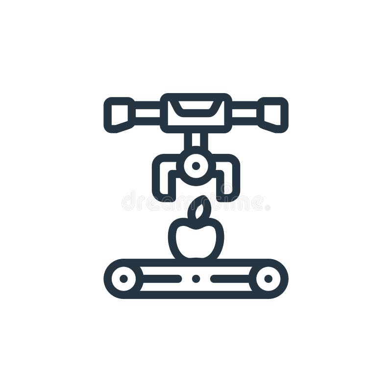 Conveyor Vector Icon Isolated on White Background. Outline, Thin Line ...