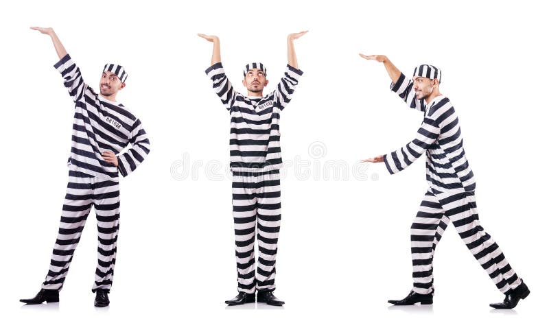 The Convict Criminal in Striped Uniform Stock Photo - Image of gangster ...