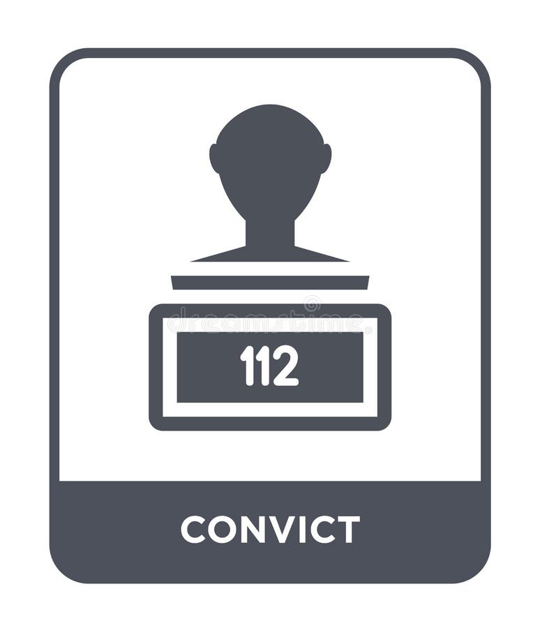 Convict Icon. Trendy Modern Flat Linear Vector Convict Icon on W Stock ...
